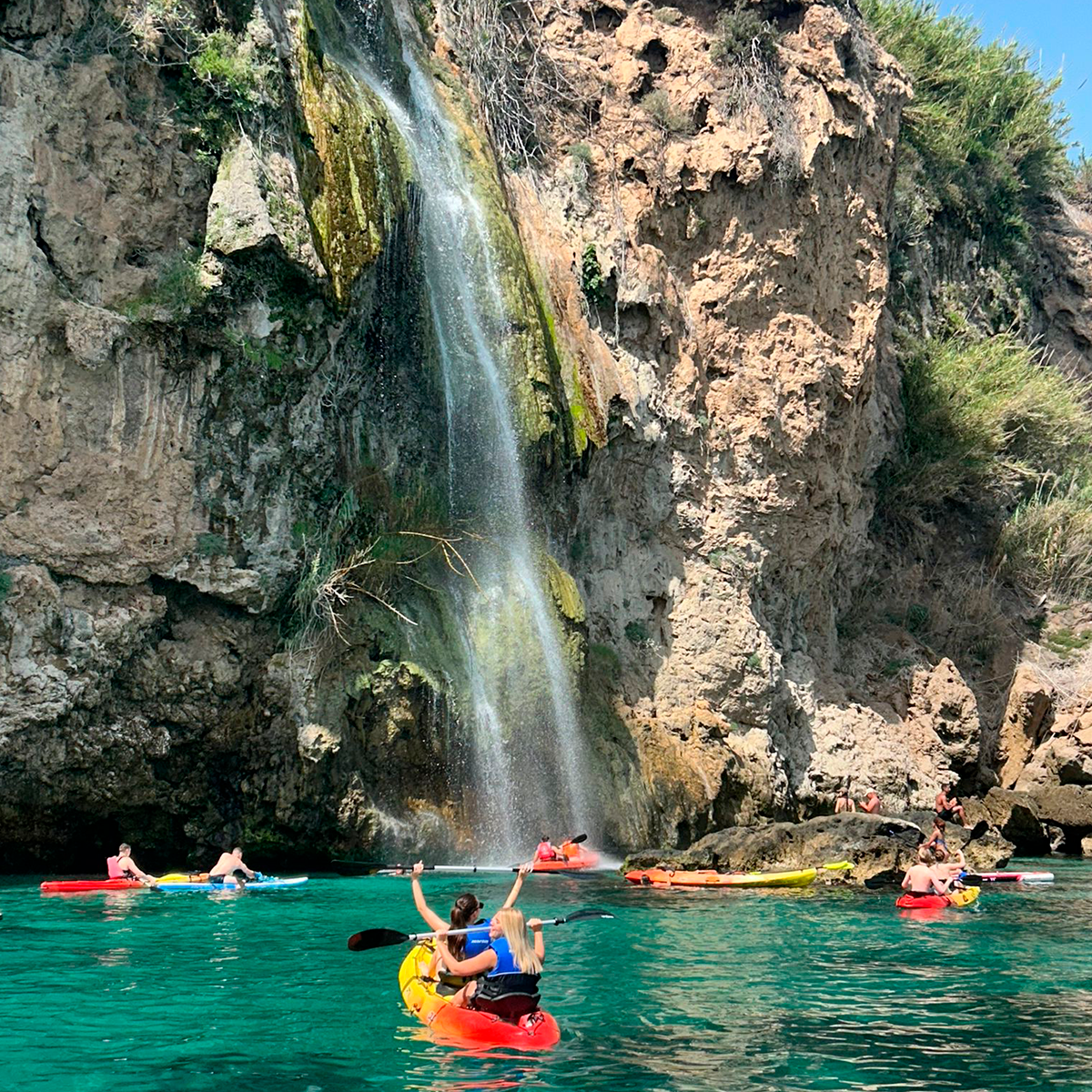 Do you want to enjoy kayaking in Nerja? Rent to visit the cliffs of Maro
